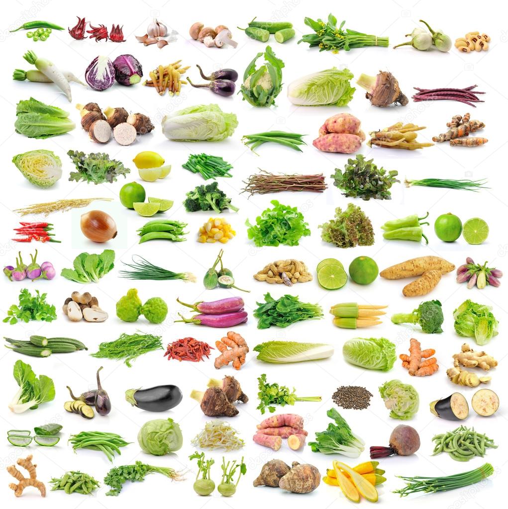 Set of vegetable isolated on white background Stock Photo by ©sommaill ...