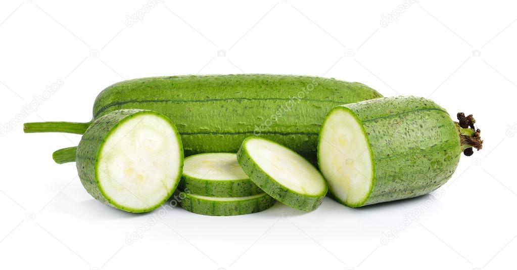 Sponge Gourd on white background — Stock Photo © sommaill #84136432