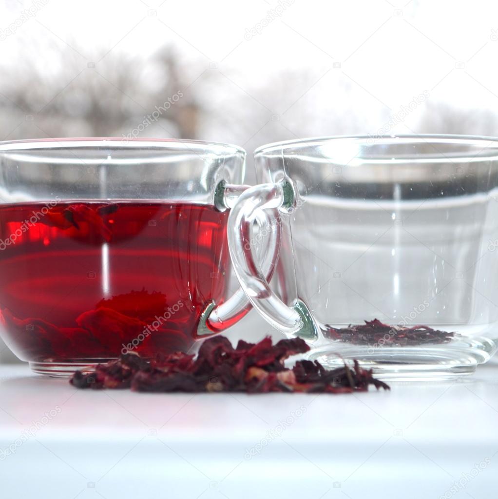 Red Hibiscus tea — Stock Photo © YuliyaM #67426803