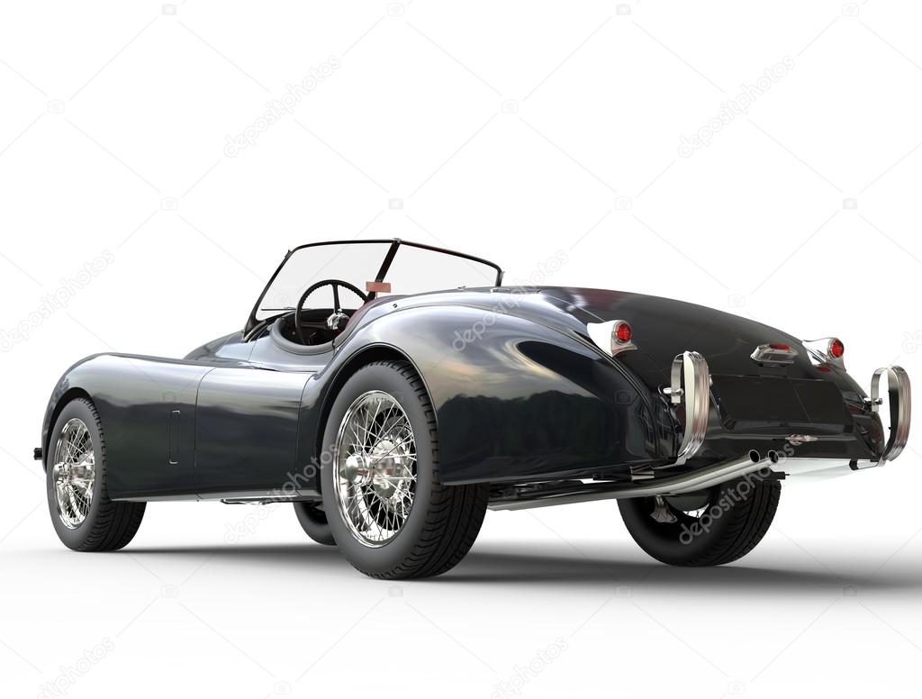 Old Cars On Black Background