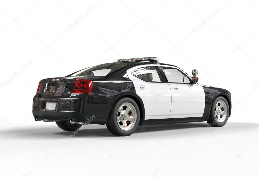 Police car - far back view — Stock Photo © Svitac #54331973