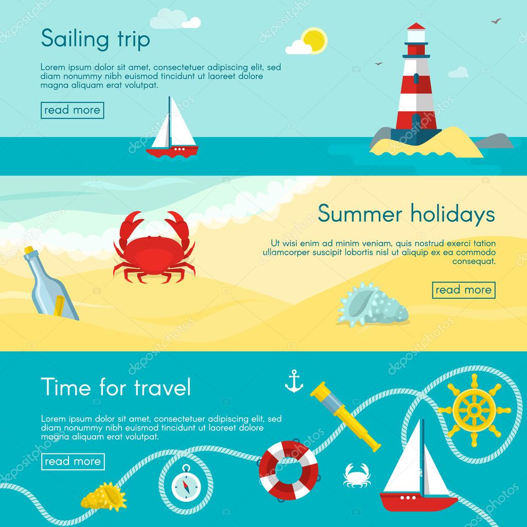 Nautical Banner Set Stock Vector Image by ©Mogil #109313402