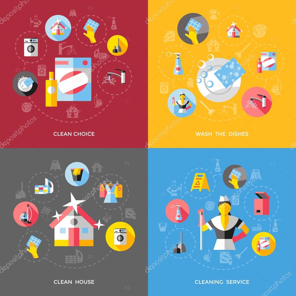 Home Cleaning Concept Stock Vector by ©Mogil 111023228