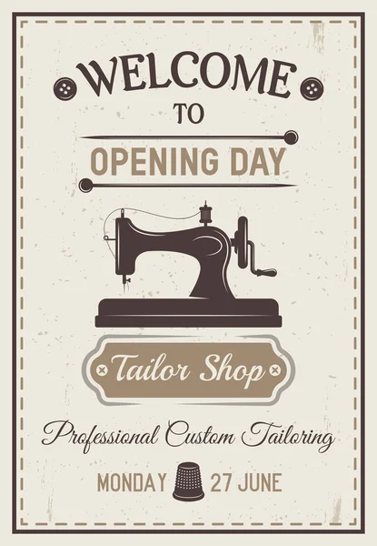 Vintage Tailor Shop Poster Stock Vector Image by ©Mogil #146446815