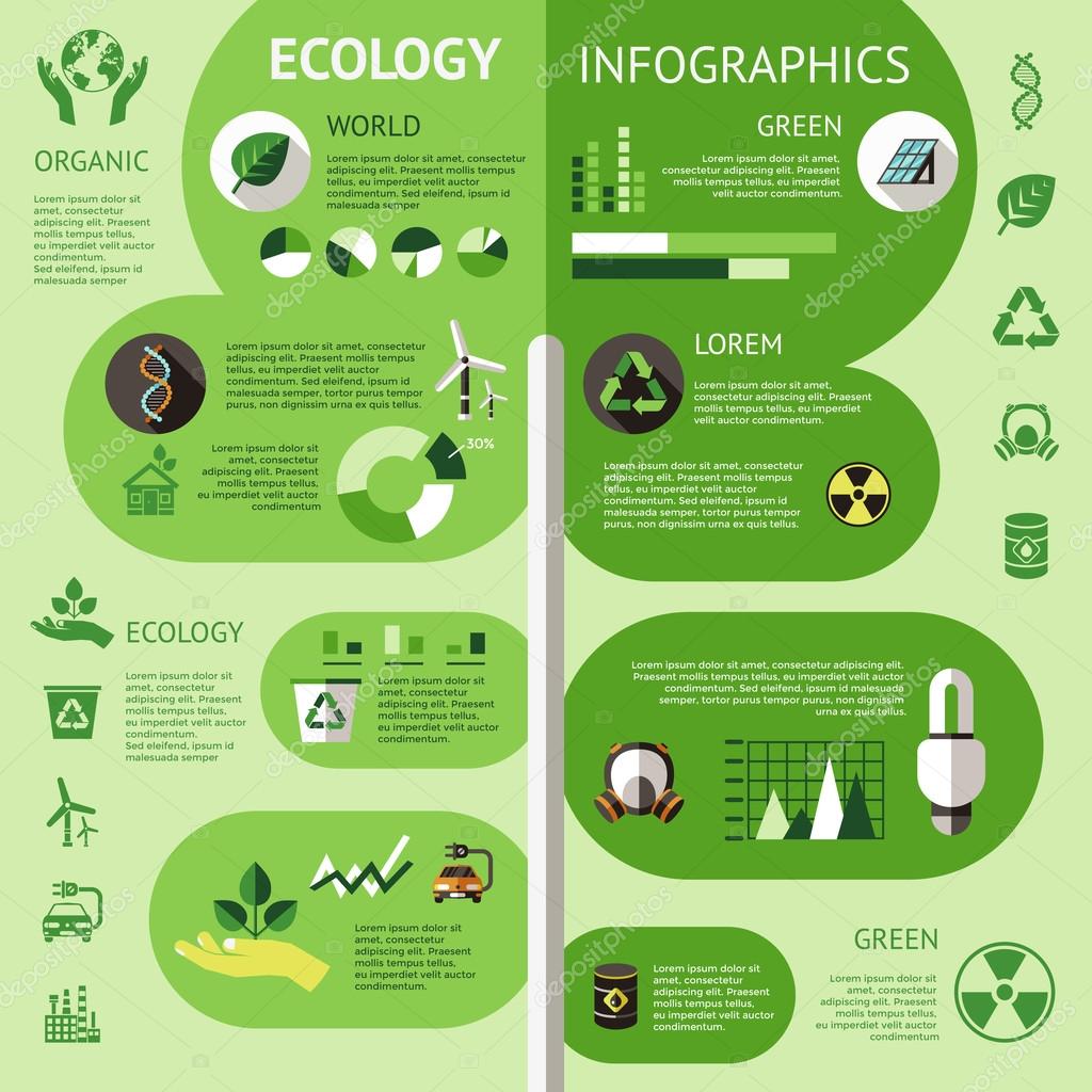 Ecology Colored Infographic Stock Vector Image by ©Mogil #116410918