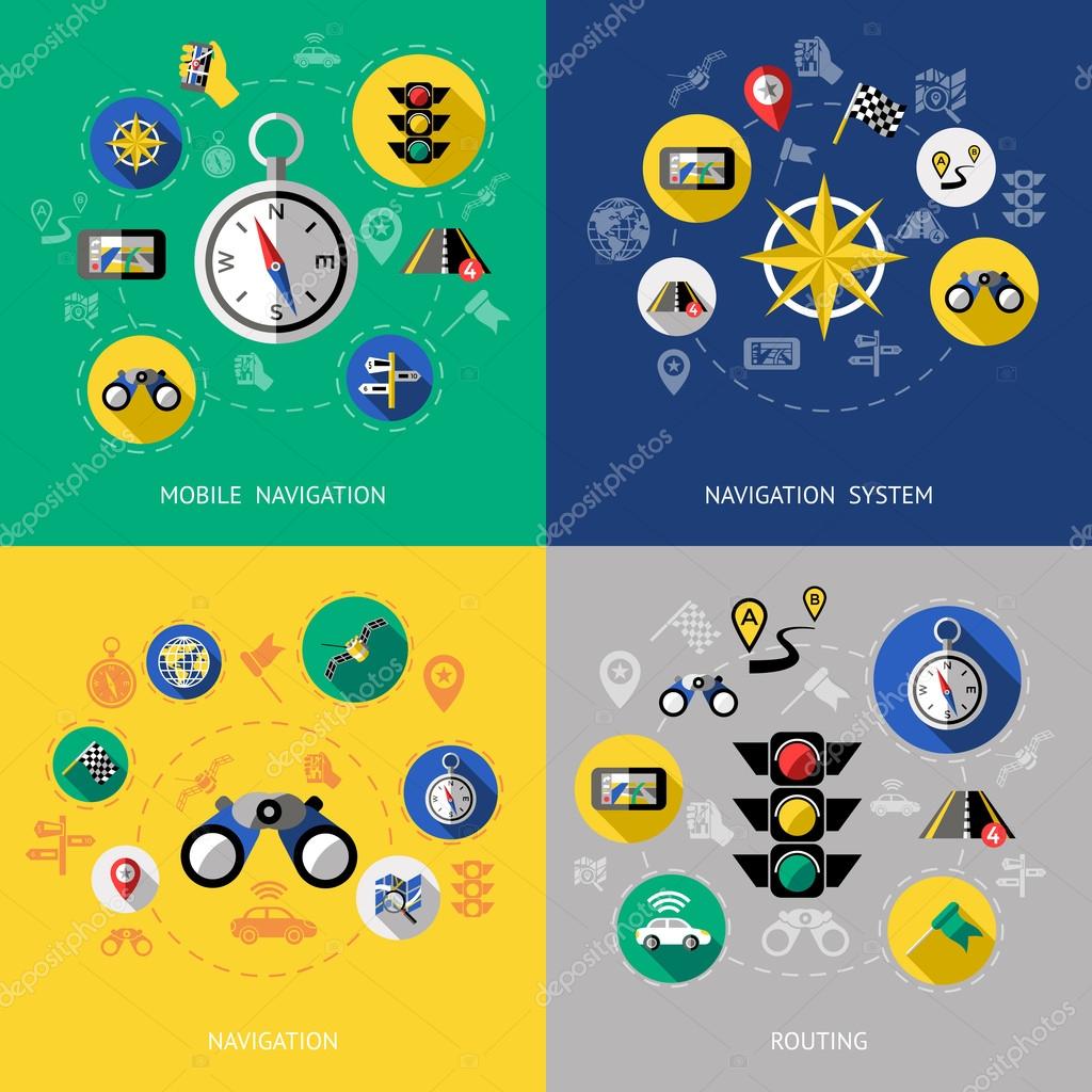 Navigation Icon Set Stock Vector by ©Mogil 117248174
