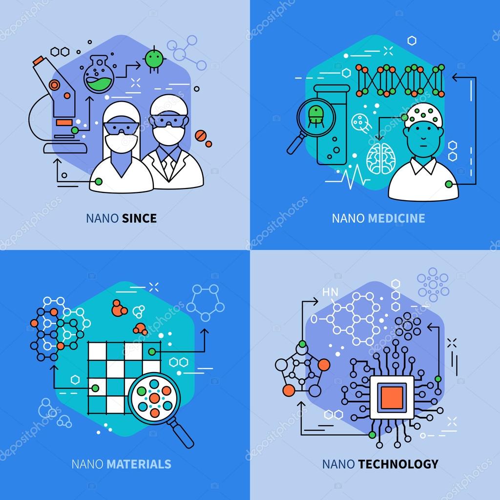 Nanotechnology Linear Compositions Stock Vector Image by ©Mogil #117326312