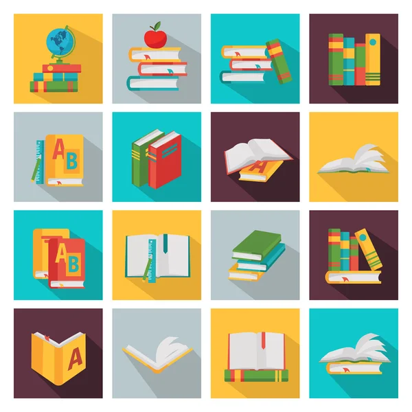 School Books Icon Set Stock Vector Image by ©Mogil #119408946