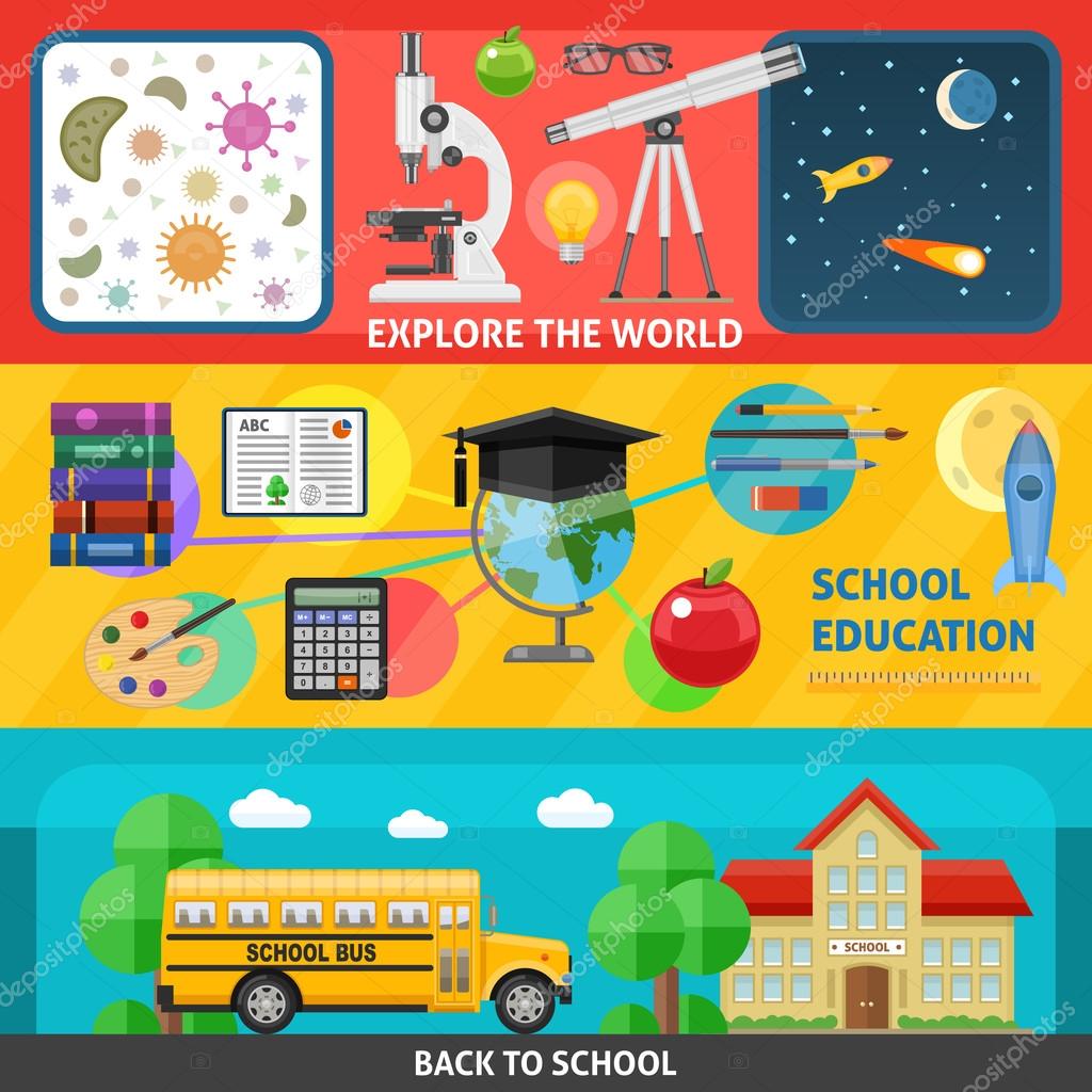 Acquisition Of Knowledge Banners Set Stock Vector Image by ©Mogil ...