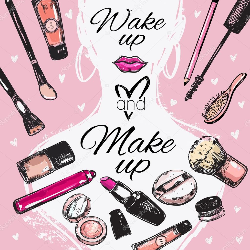 Make Up Cosmetic Poster Stock Vector Image by ©Mogil #119532590