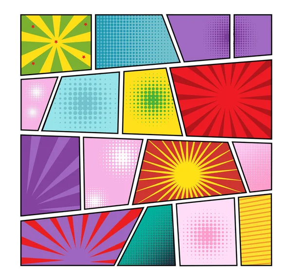 Comics Book Background Different Colors Blank Template Background Pop ...