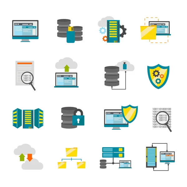 482 Flat datacenter icon set Vector Images | Depositphotos