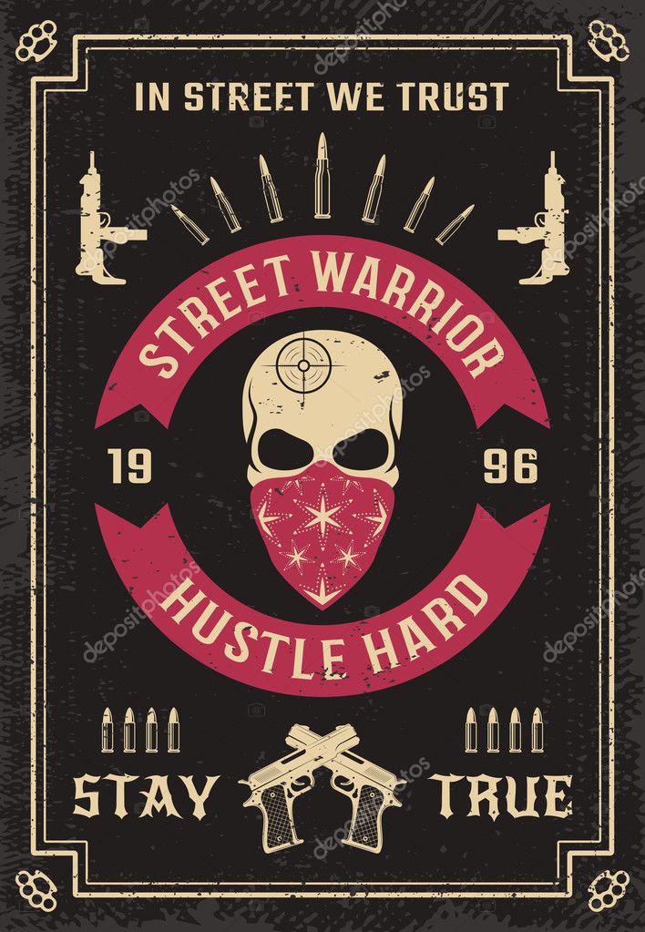 Gangster Colored Poster Stock Vector Image by ©Mogil #123062744