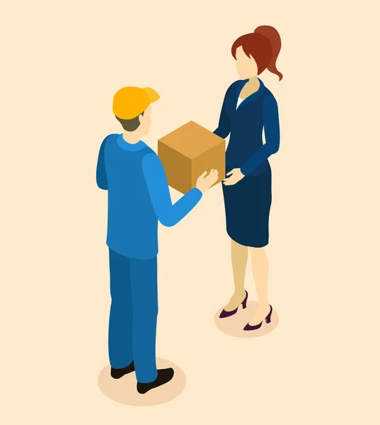 Client Delivery Isometric Composition Stock Vector Image by ©Mogil ...