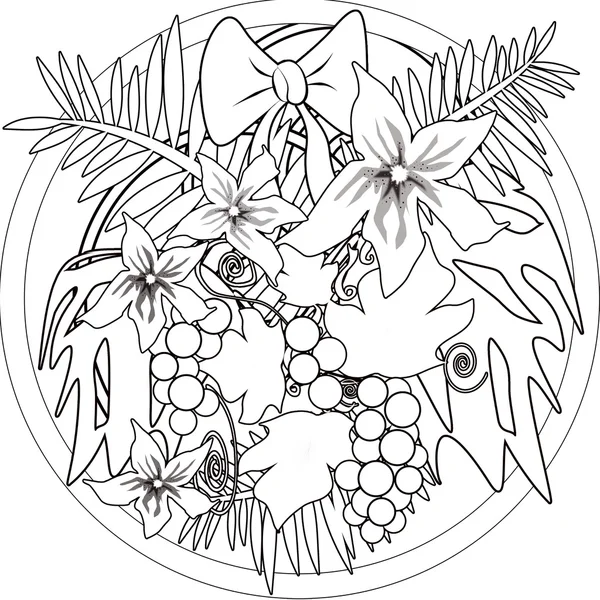 Coloring page book with decorative ornamental elements illustrat ...