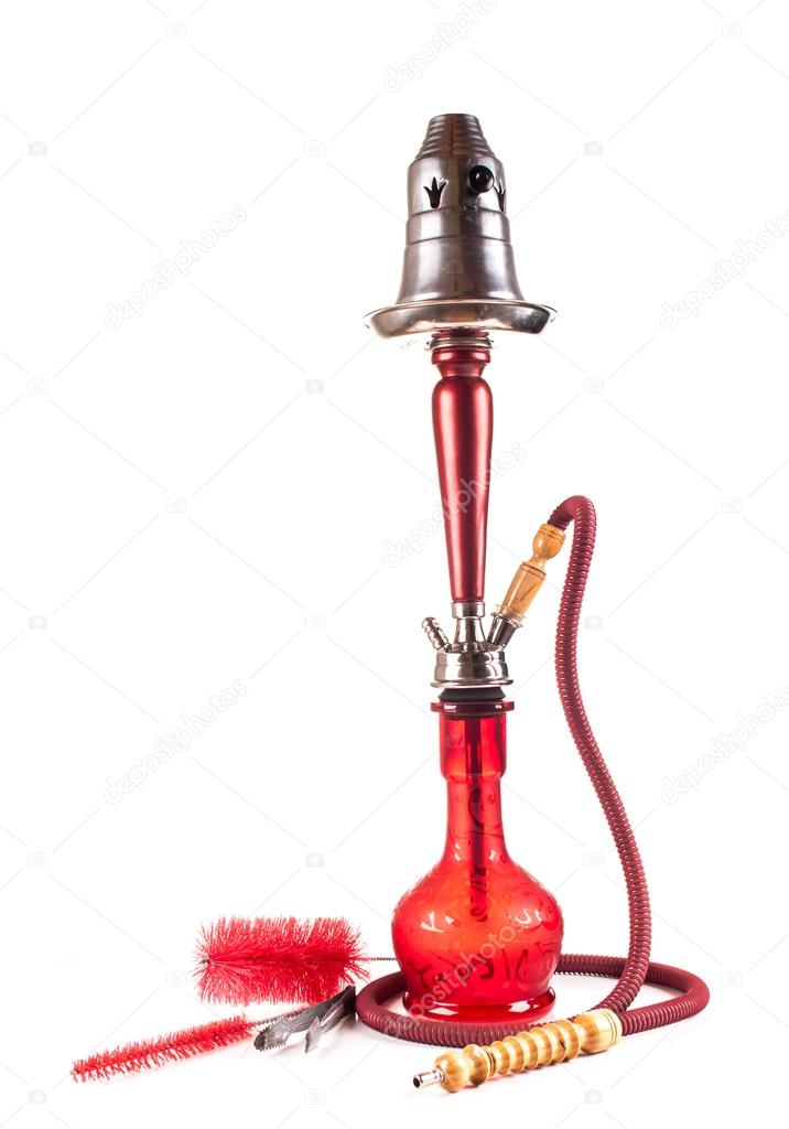 Red hookah on a white background Stock Photo by ©ketta 109626036