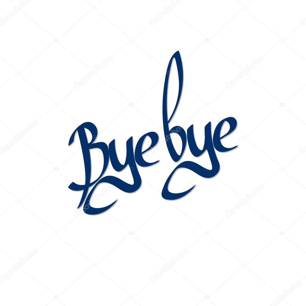 Adiós, letras de caligrafía, plantilla de diseño de palabras ...