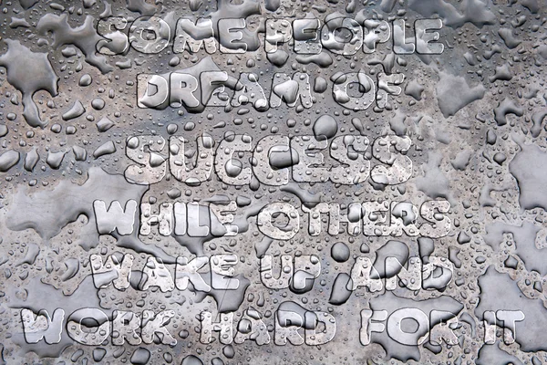 Inspirational quote with phrase some people dream of success while ...