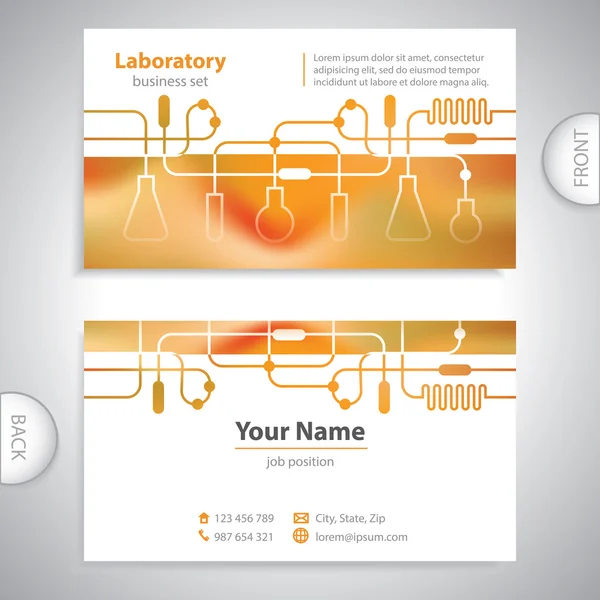 Universal colorful medical laboratory business card Stock Vector Image ...