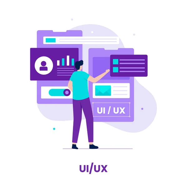Ui ux poster Vector Art Stock Images | Depositphotos