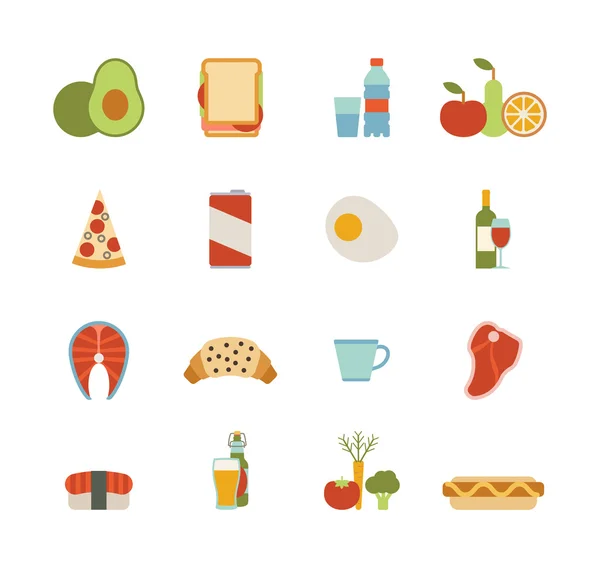 Set of Food Icons in Flat Design Stock Vector Image by ©TopVectors ...