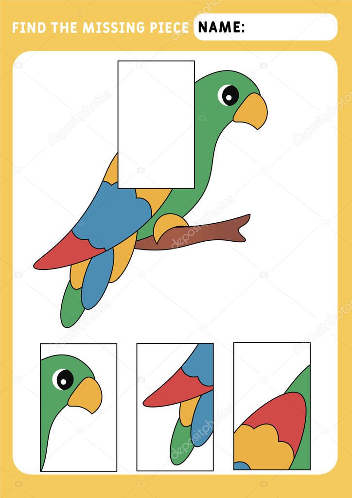 Encuentra la pieza que falta y completa la imagen. Puzzle actividad de ...