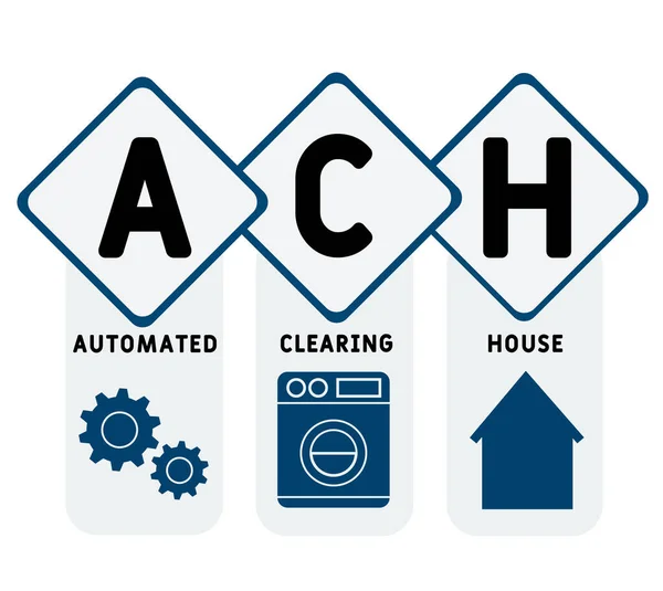 Ach Automated Clearing House Acronym Business Concept Background Vector ...