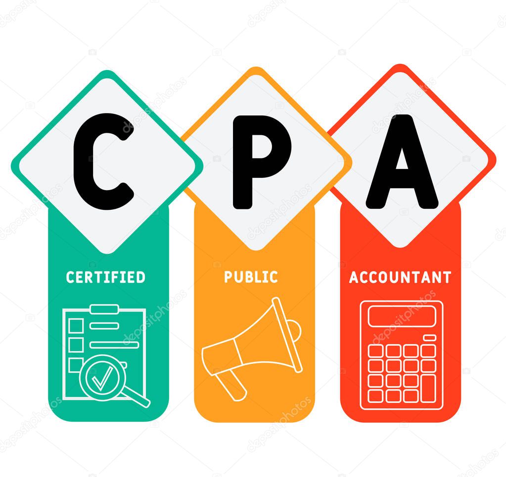 CPA - Acrónimo de Contador Público Certificado. fondo concepto de negocio. concepto de ...