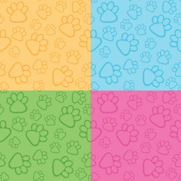 Paw Prints Background 4 color Stock Vector Image by ©Buskin_Aleksand ...