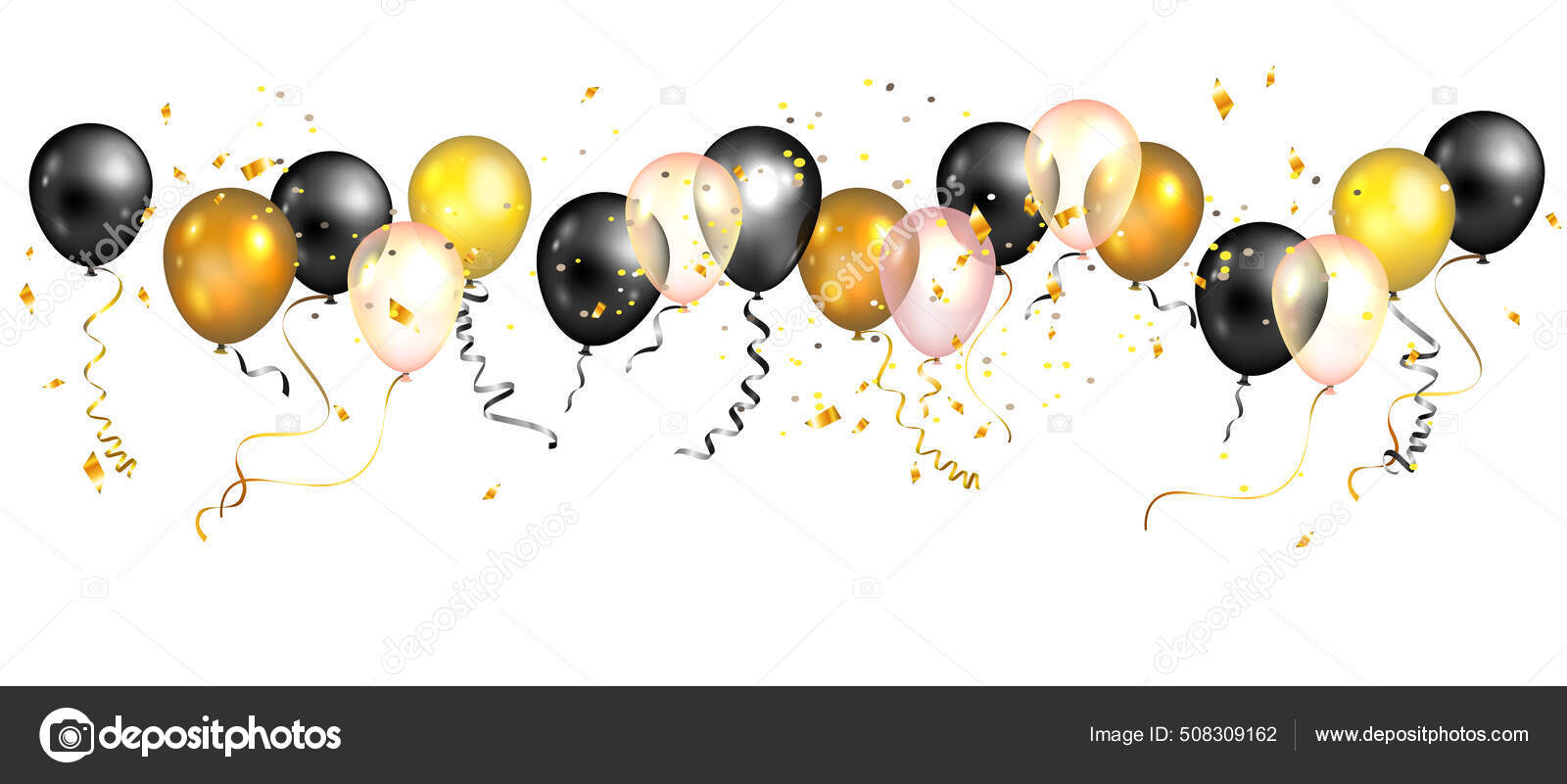 Gele Ballonnen Clipart