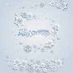 Christmas frame on snow background Stock Vector Image by ©paprika ...