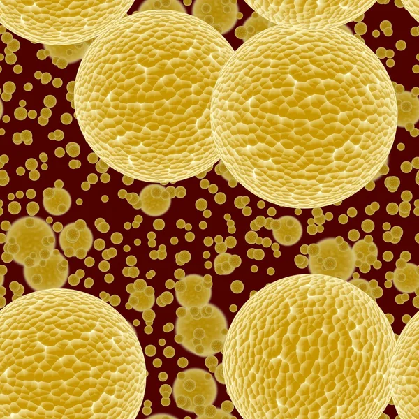 Yellow bacteria or virus spheres in blood, generated texture — Stock ...