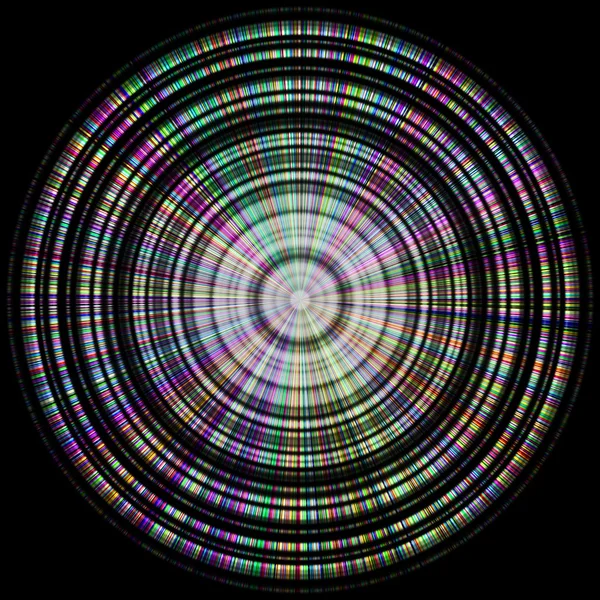 Rainbow colored disc, sphere in black background as hires texture ...