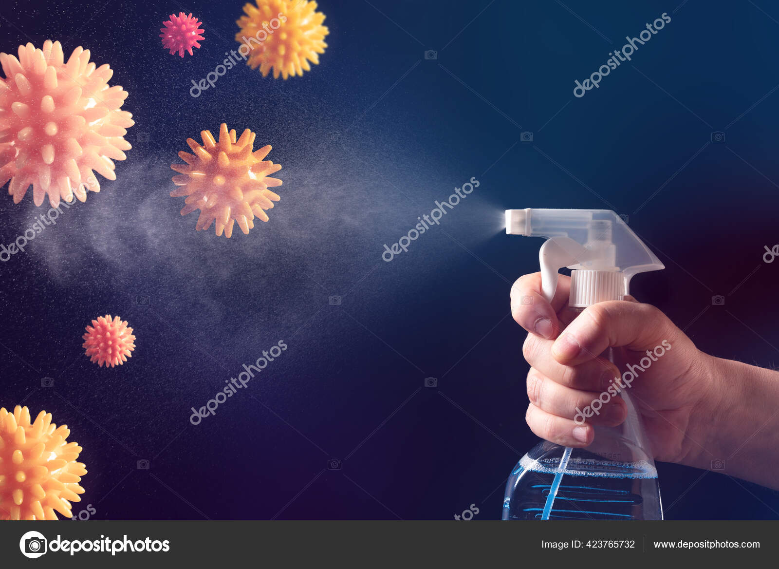 Hand Spray Bottle Dark Background Spray Water Antibacterial Gel Hand ...