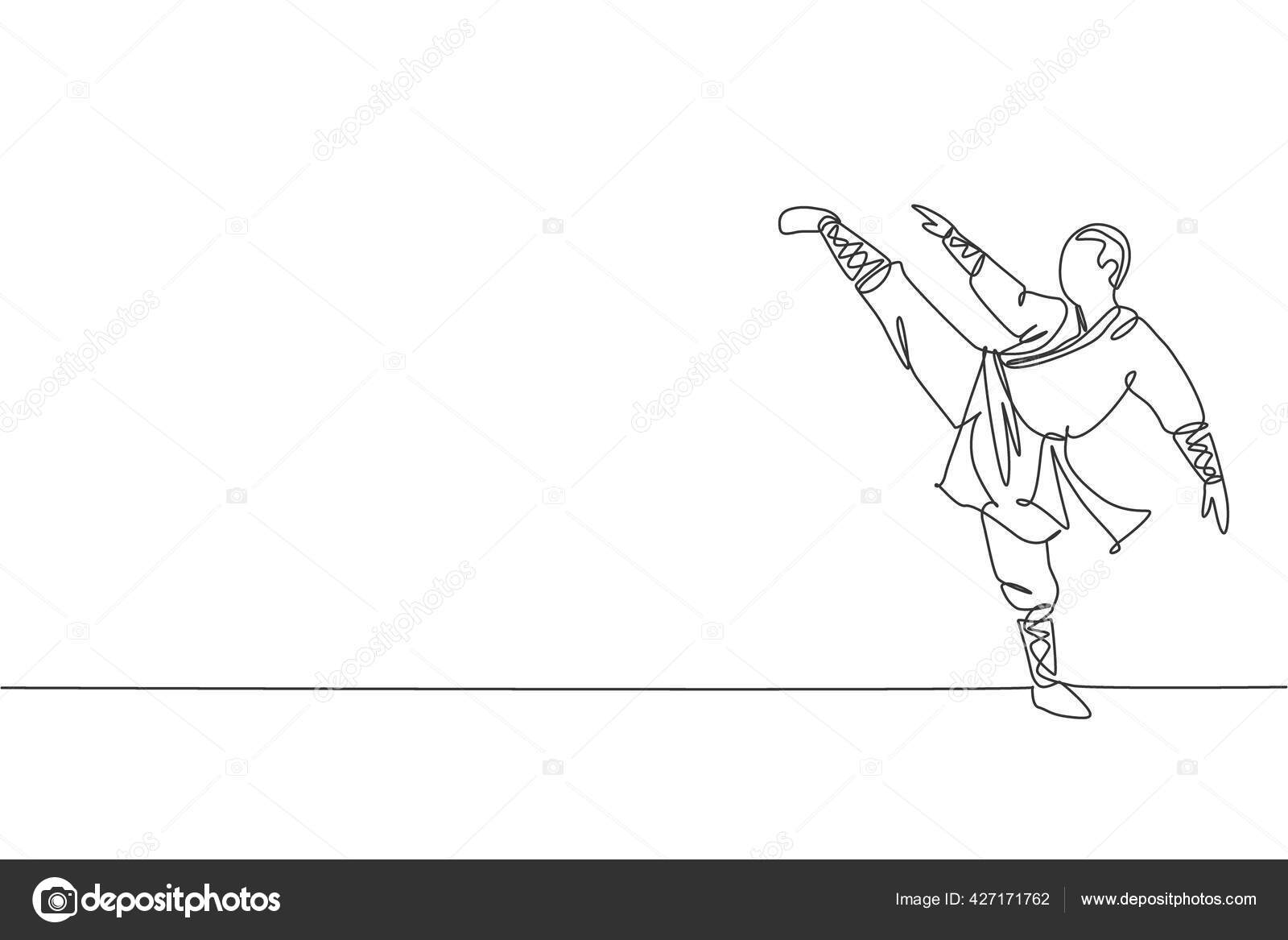 Shaolin Monk Drawing