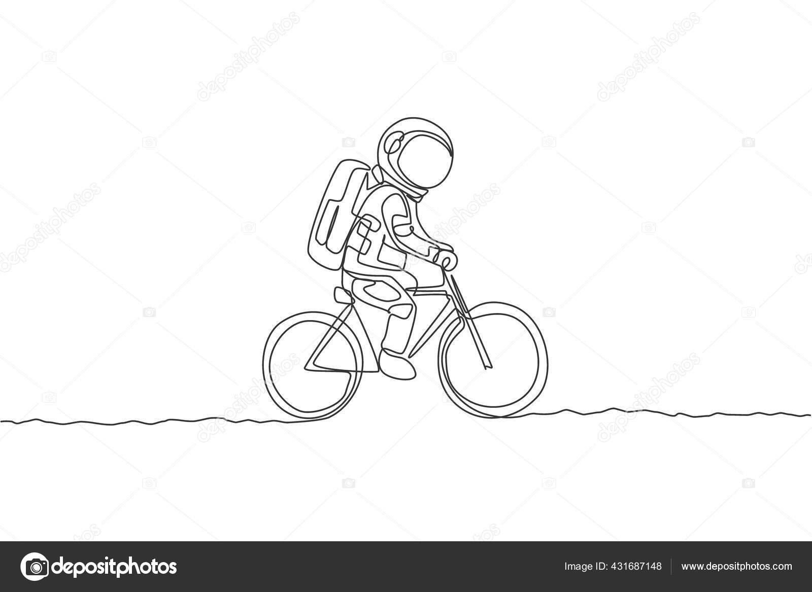 Astronaut Riding A Bike