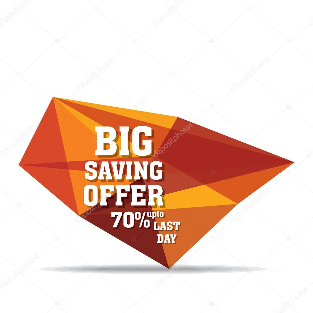 Big saving offer banner by crystal pattern design Stock Vector Image by ...