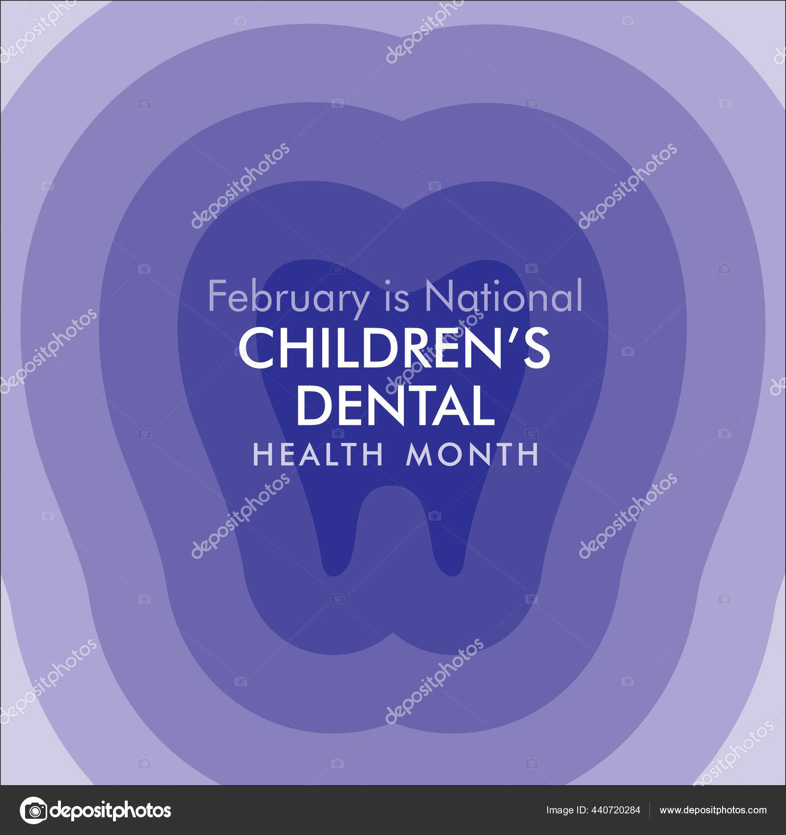 Vector Illustration Februray National Children Dental Health Month ...