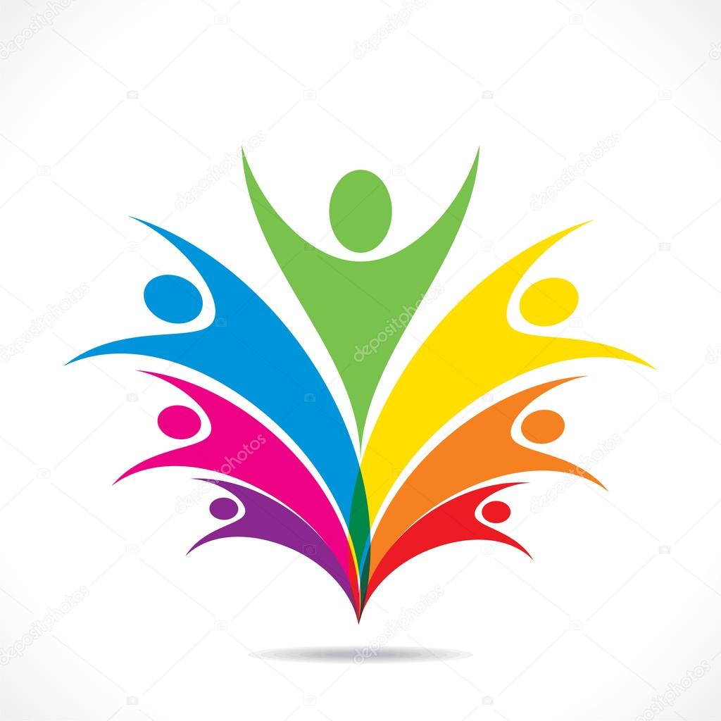 Colorful people celebrate icon design vector — Stock Vector ...