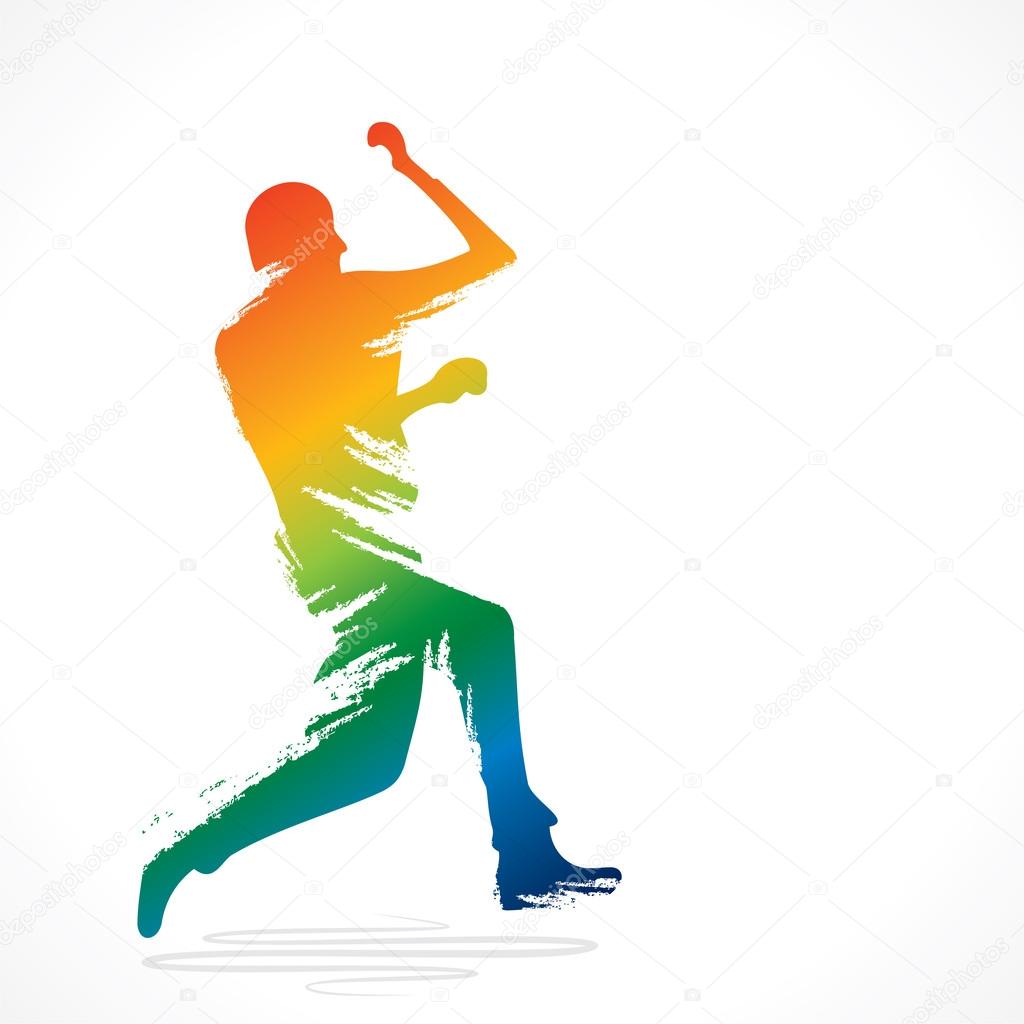 Bowling the cricket player Stock Vector by ©vectotaart 61833199