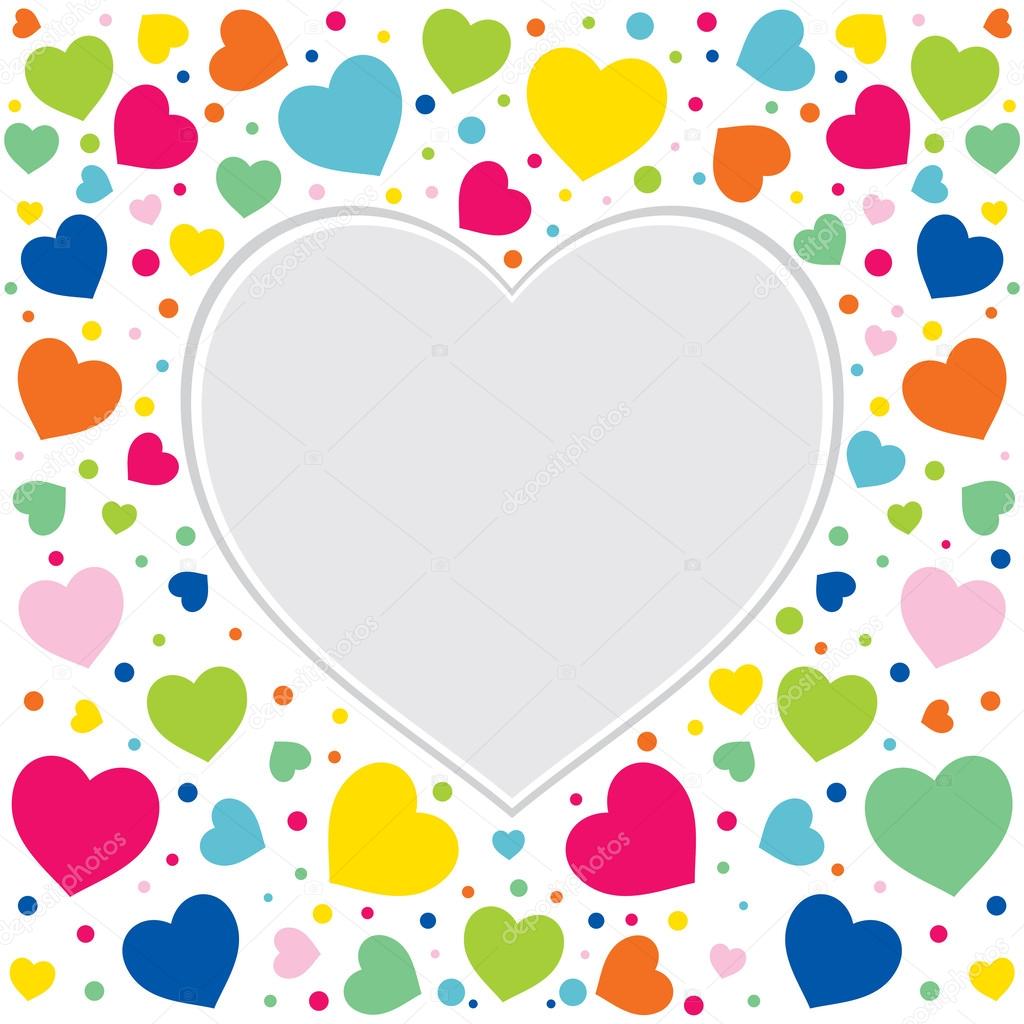 Colorful Heart Border Designs