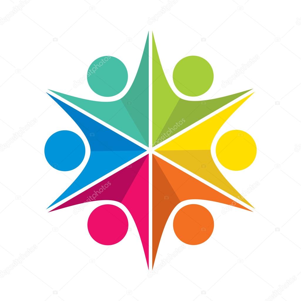 Colorful people teamwork icon design Stock Vector Image by ©vectotaart ...