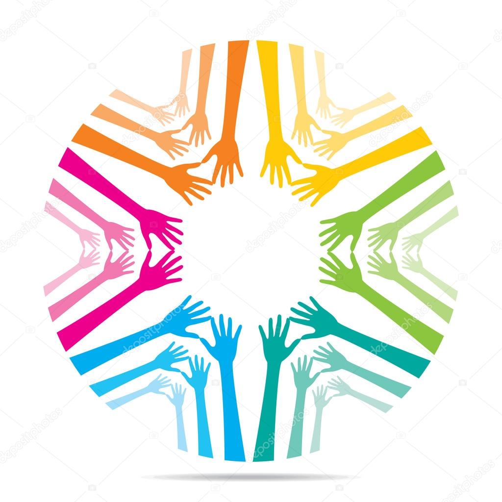 Colorful helping hand background Stock Vector Image by ©vectotaart ...