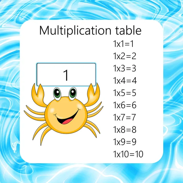 Multiplication Square School Vector Illustration Fish Multiplication ...