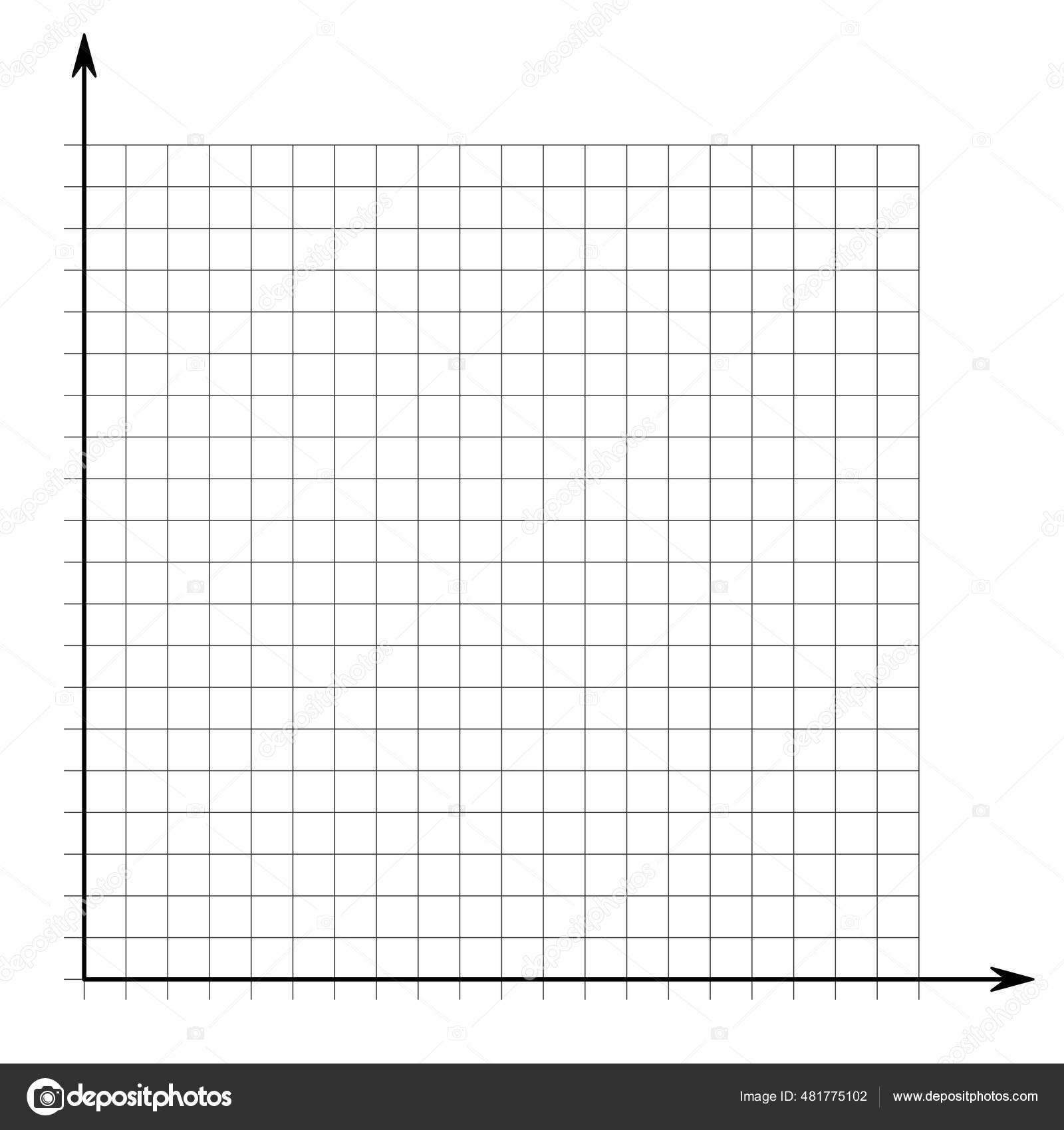 Papel de rejilla. Gráfico matemático. Sistema de coordenadas ...