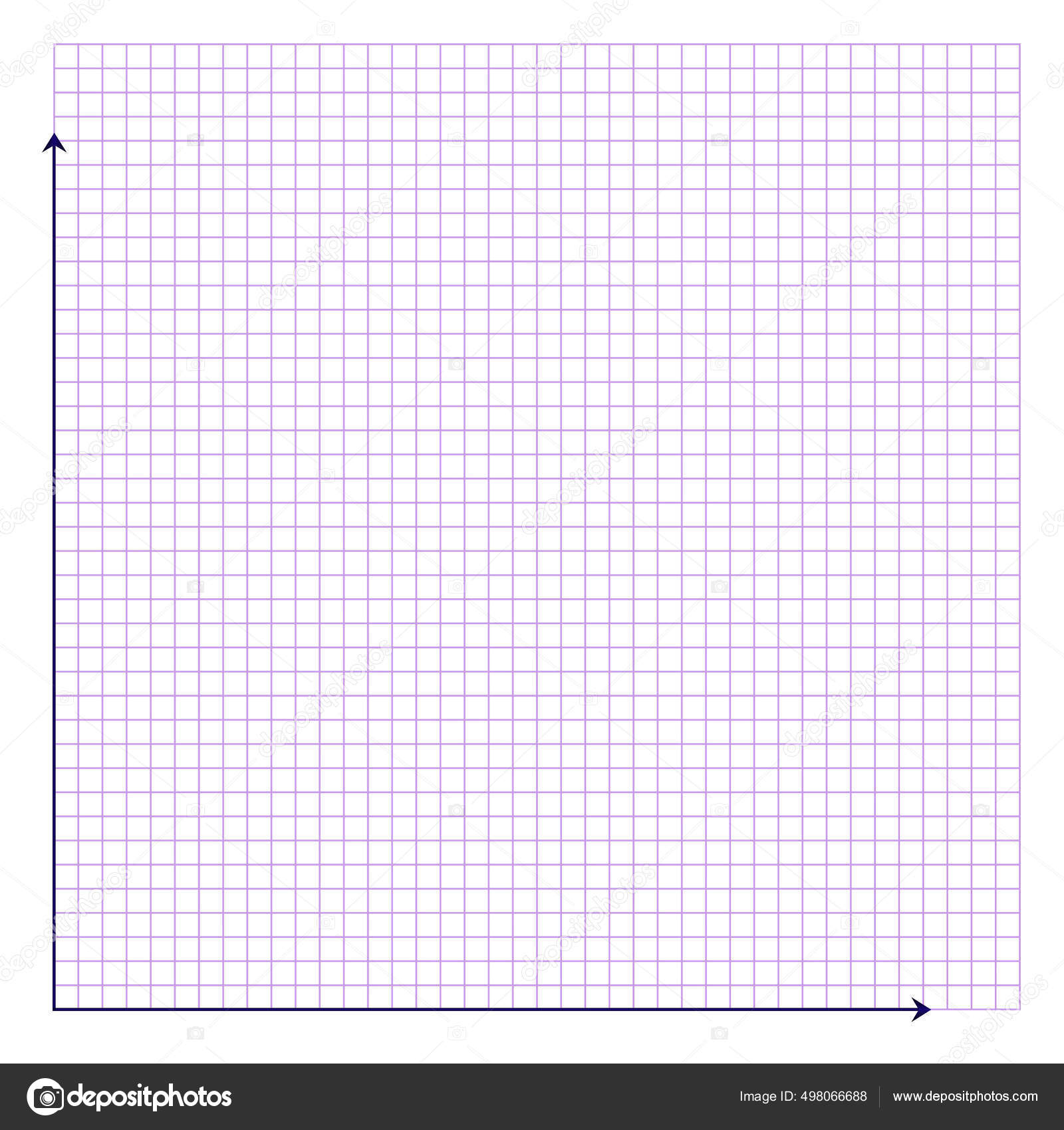 Grid paper. Mathematical graph. Cartesian coordinate system with x-axis ...