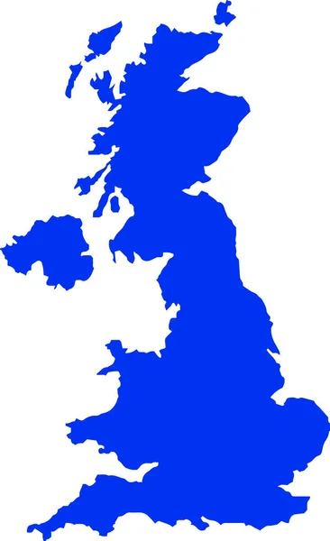 Uk map blue imágenes de stock de arte vectorial | Depositphotos