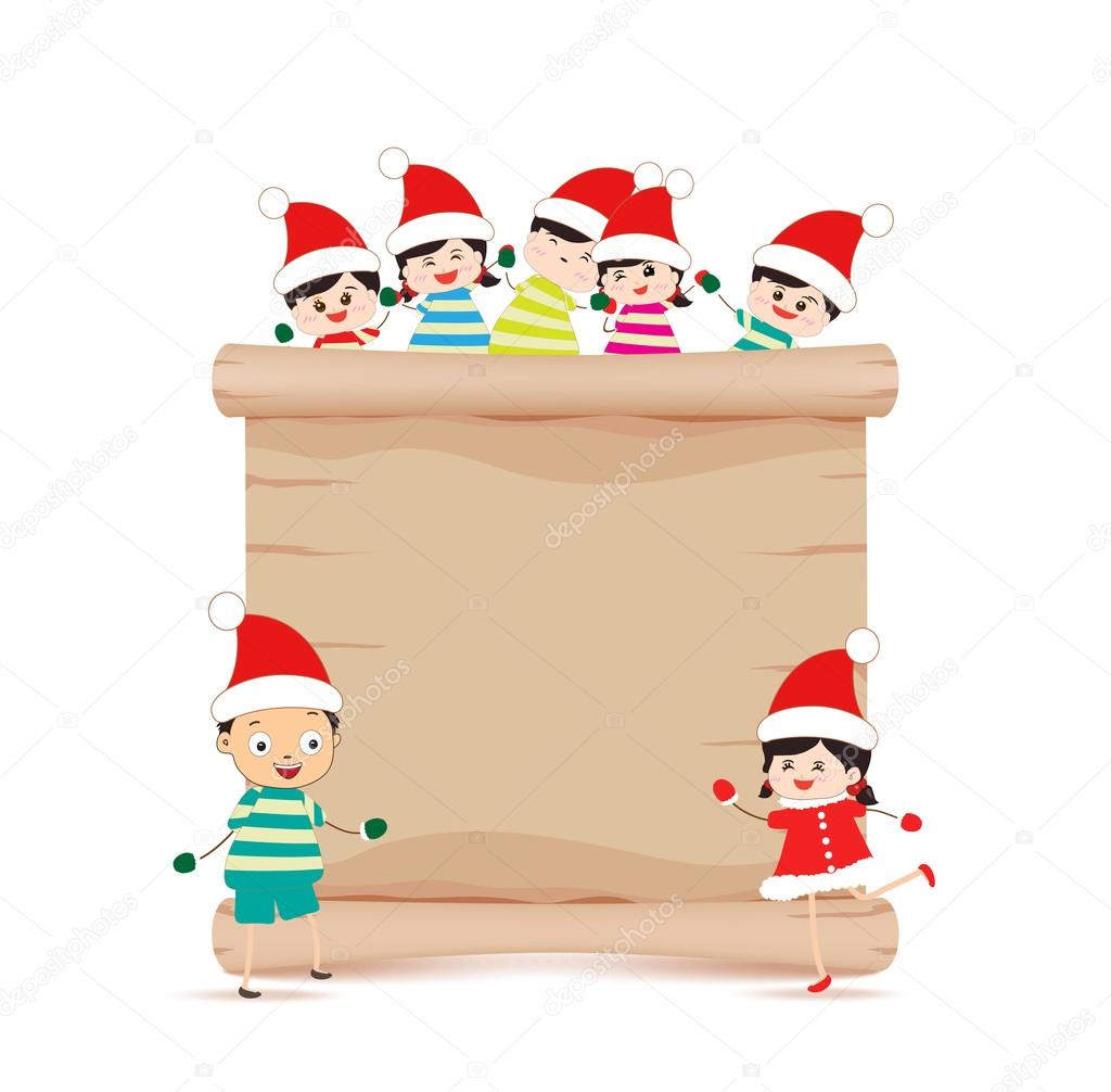 Happy kids parchment sign Stock Vector by ©ngocdai86 58244569