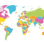 Colorful World map Stock Vector Image by ©Volina #1149845