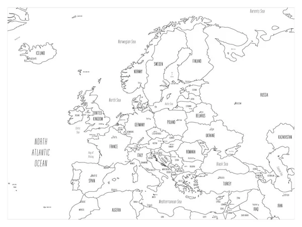 Blank Europe Map Quiz